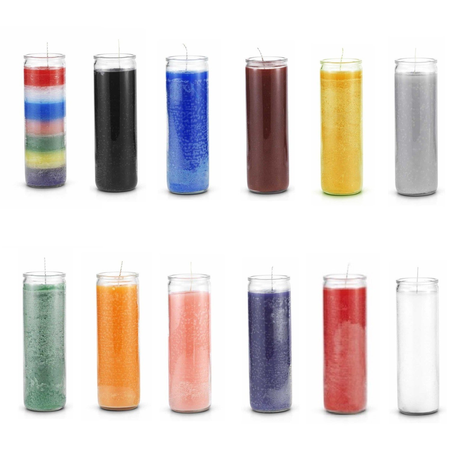 seven day candles and their colors are associated with the chakras they ...